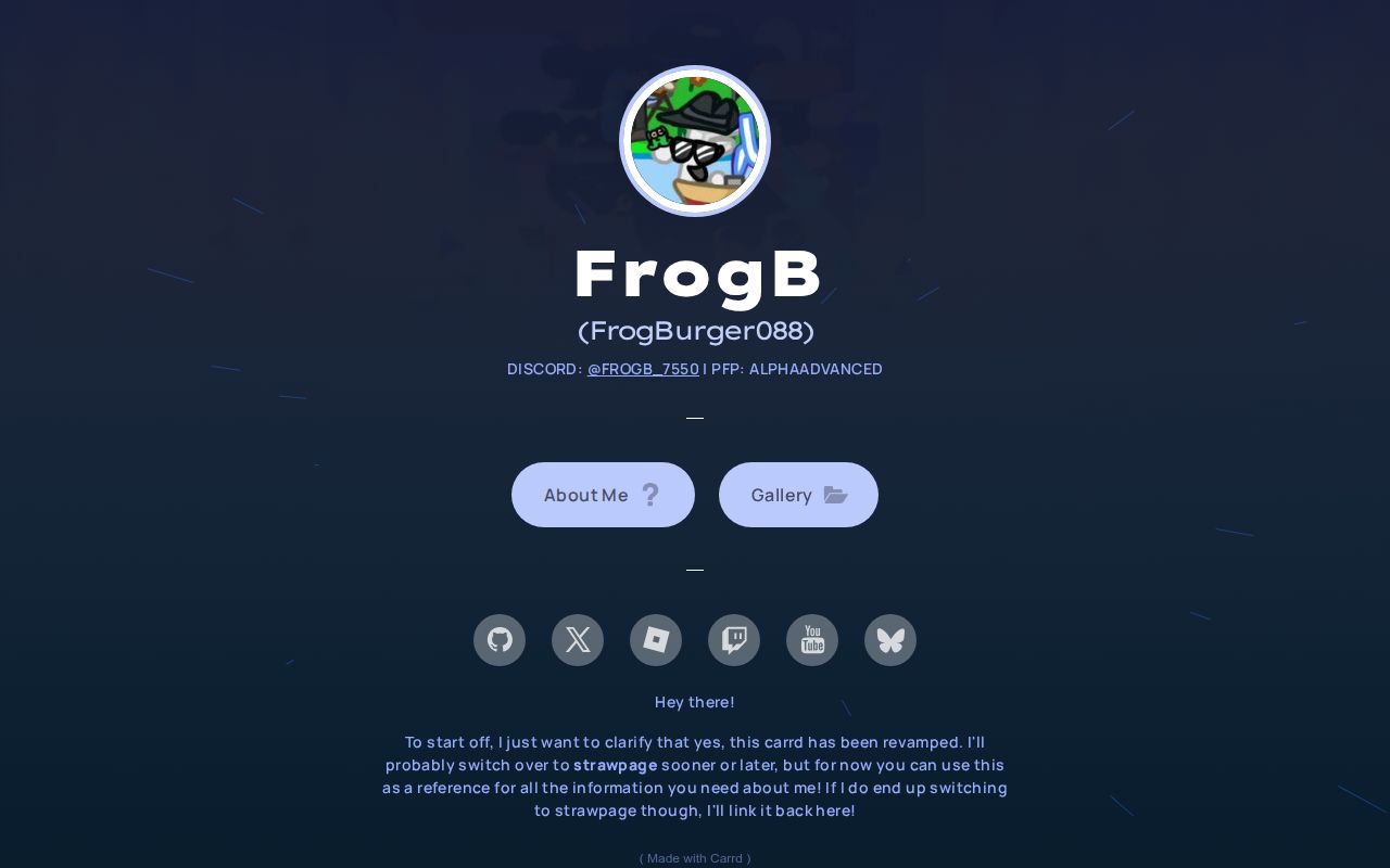 FrogB's Carrd